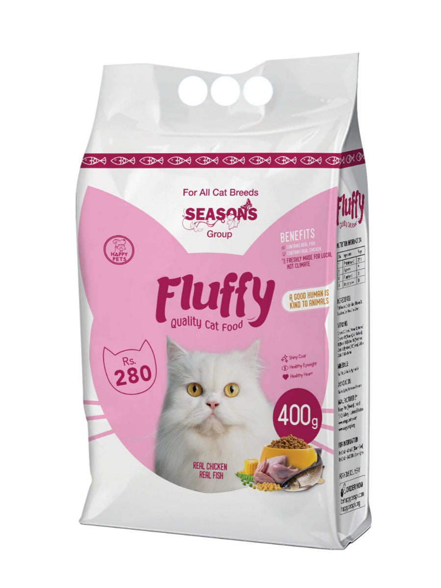Fluffy Cat Food 400 grams – Behappypetspk